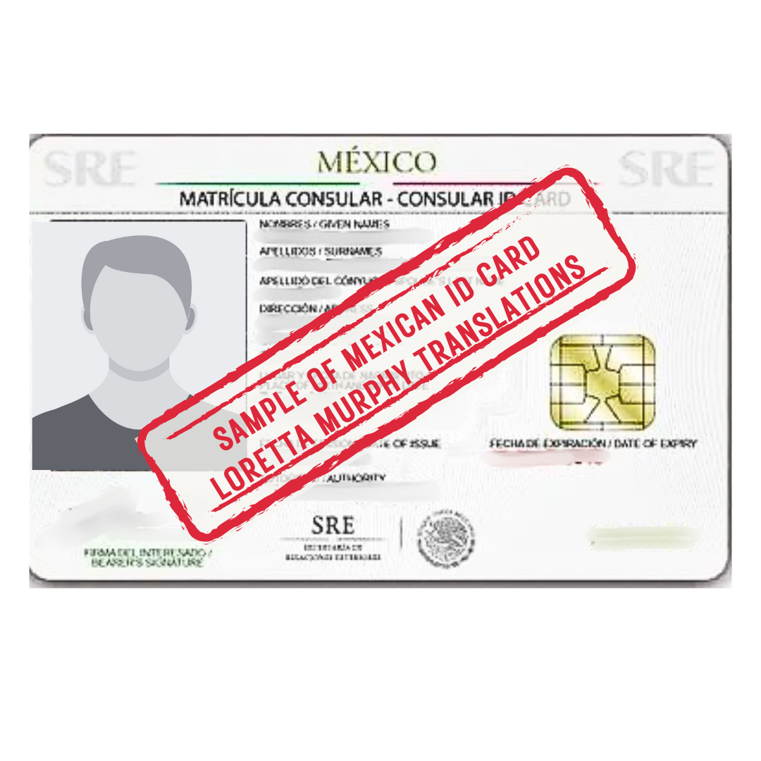 Mexican ID Card - Certified Translation – Loretta Murphy Translations